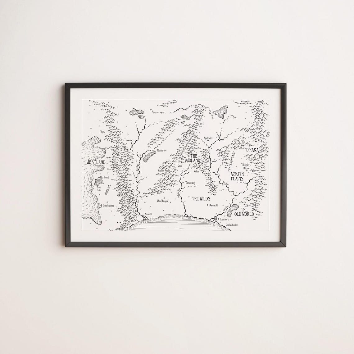 Map From The Sword Of Truth Etsy