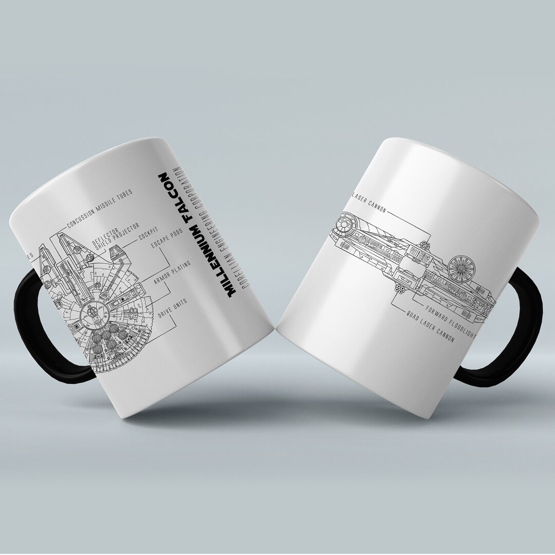 Star Wars Millennium Falcon Ceramic Mug - Etsy