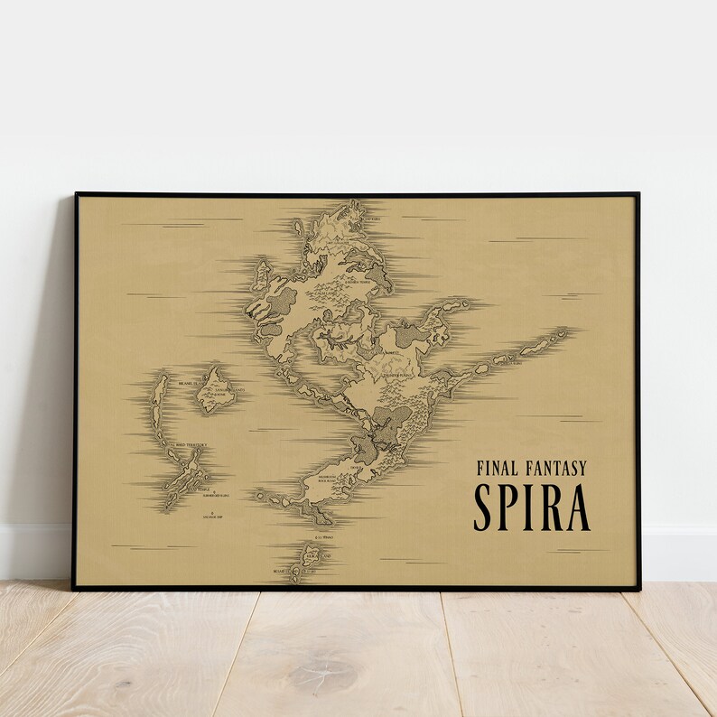 Map of Spira: Final Fantasy X - Etsy Finland