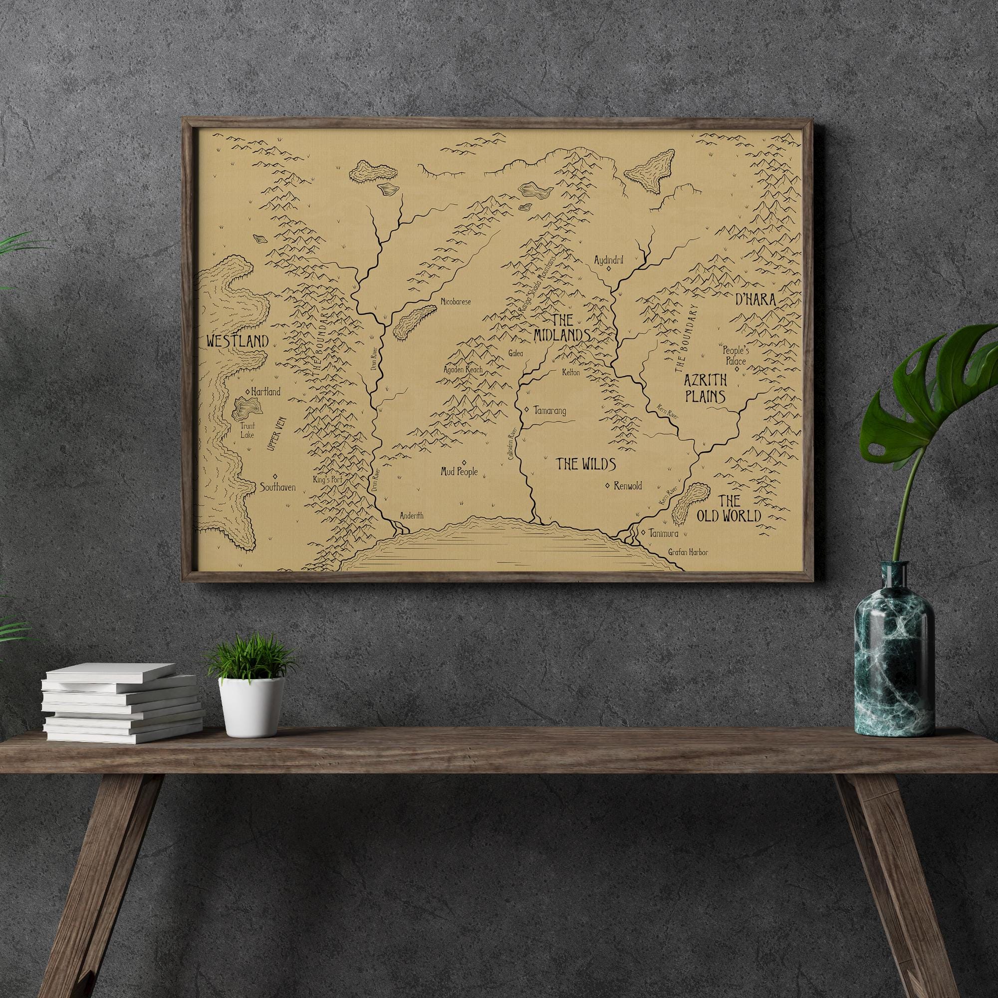 Map From The Sword Of Truth Etsy