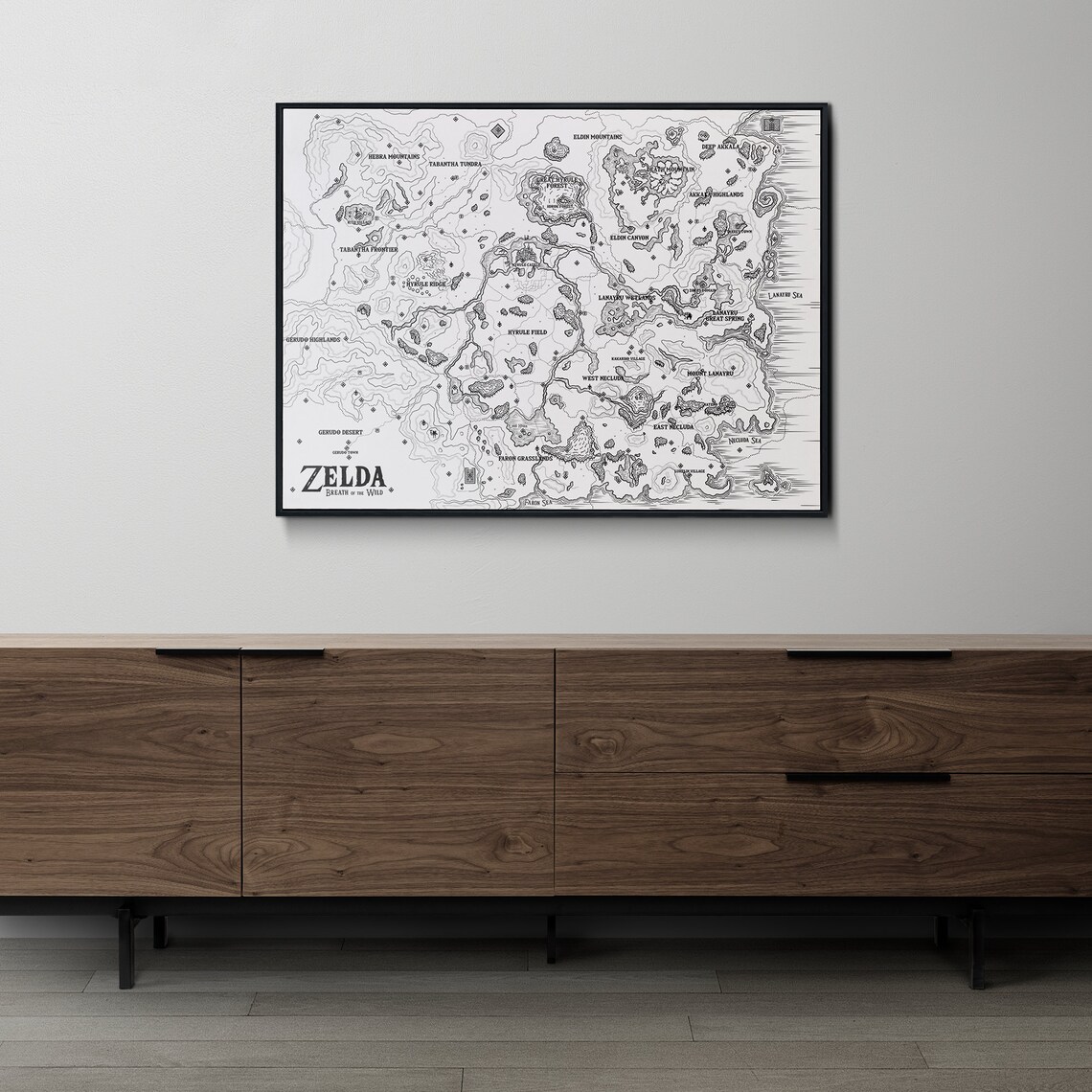 Map of Breath of the Wild: Hyrule - Etsy