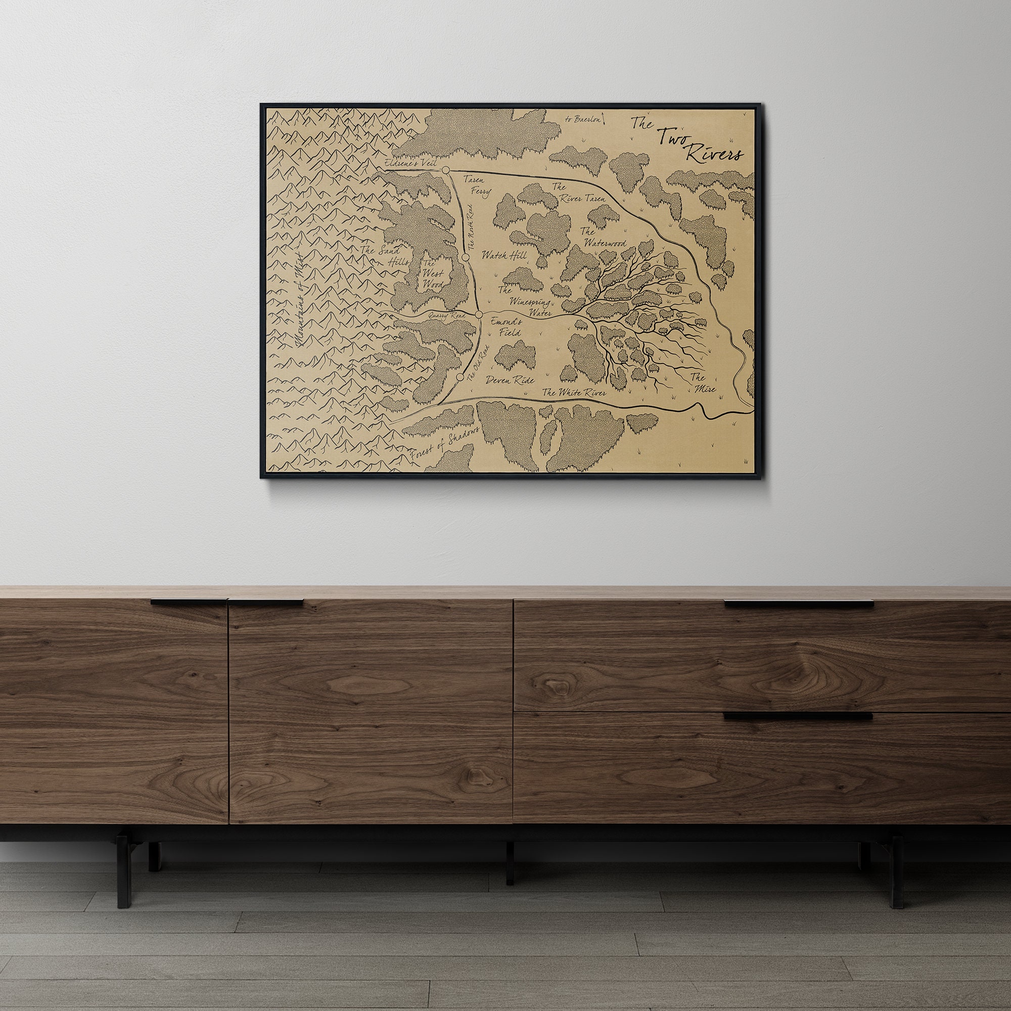 Map of the Two Rivers the Wheel of Time - Etsy Canada