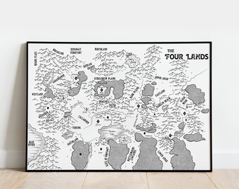 The Four Lands Map - Etsy