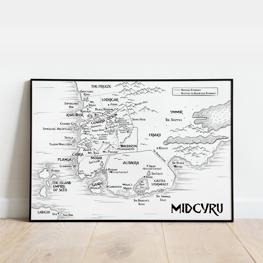 Map of Midcyru: Night Angel - Etsy