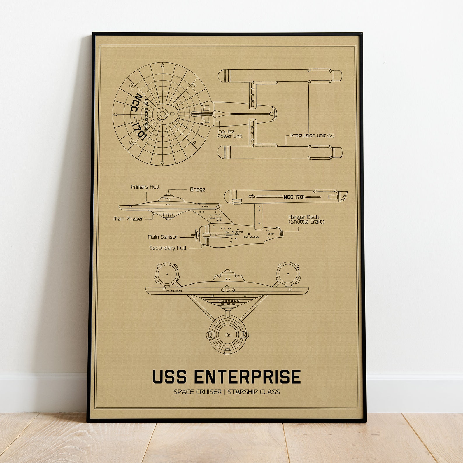 Map of Star Trek USS Enterprise - Etsy