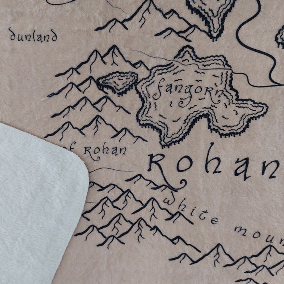 Middle Earth Fantasy Map Blanket Polyester Fleece Thin - Etsy UK