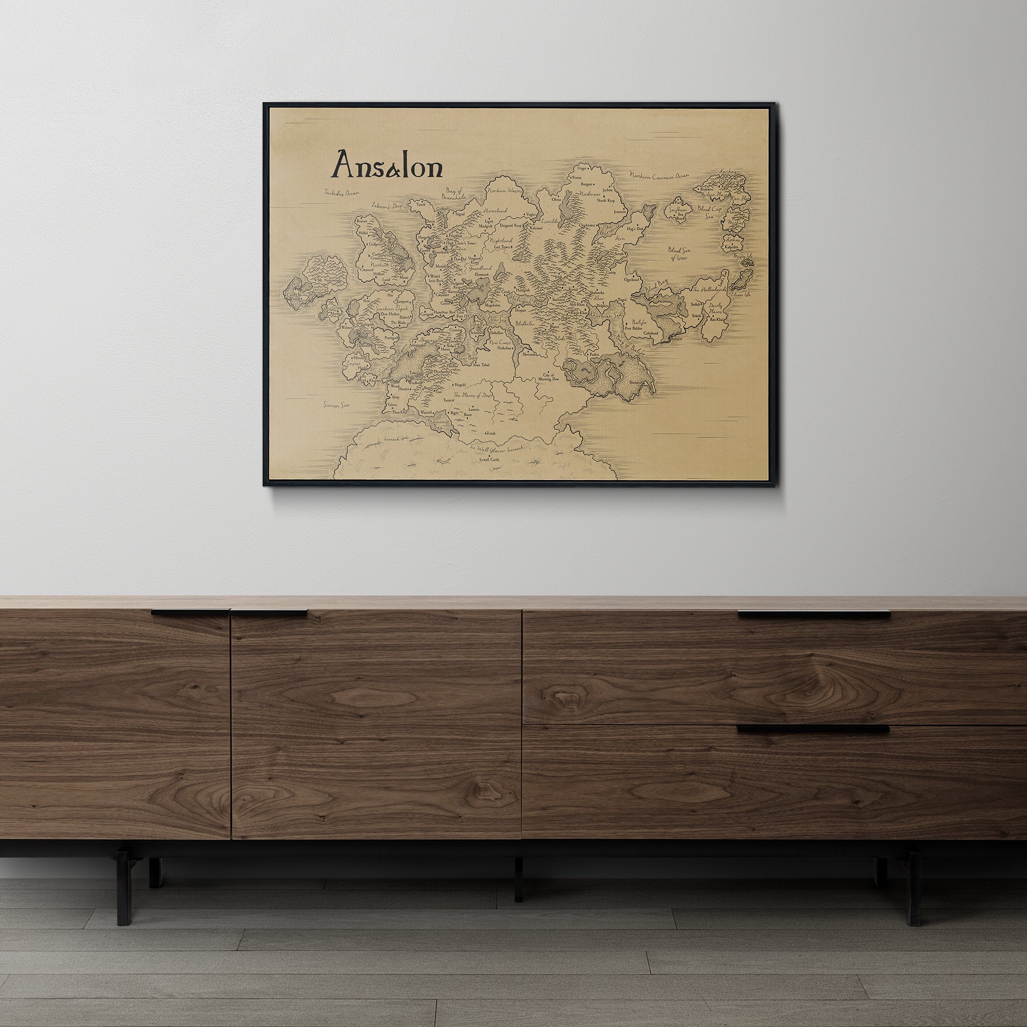 Map of Ansalon: Dragonlance - Etsy UK
