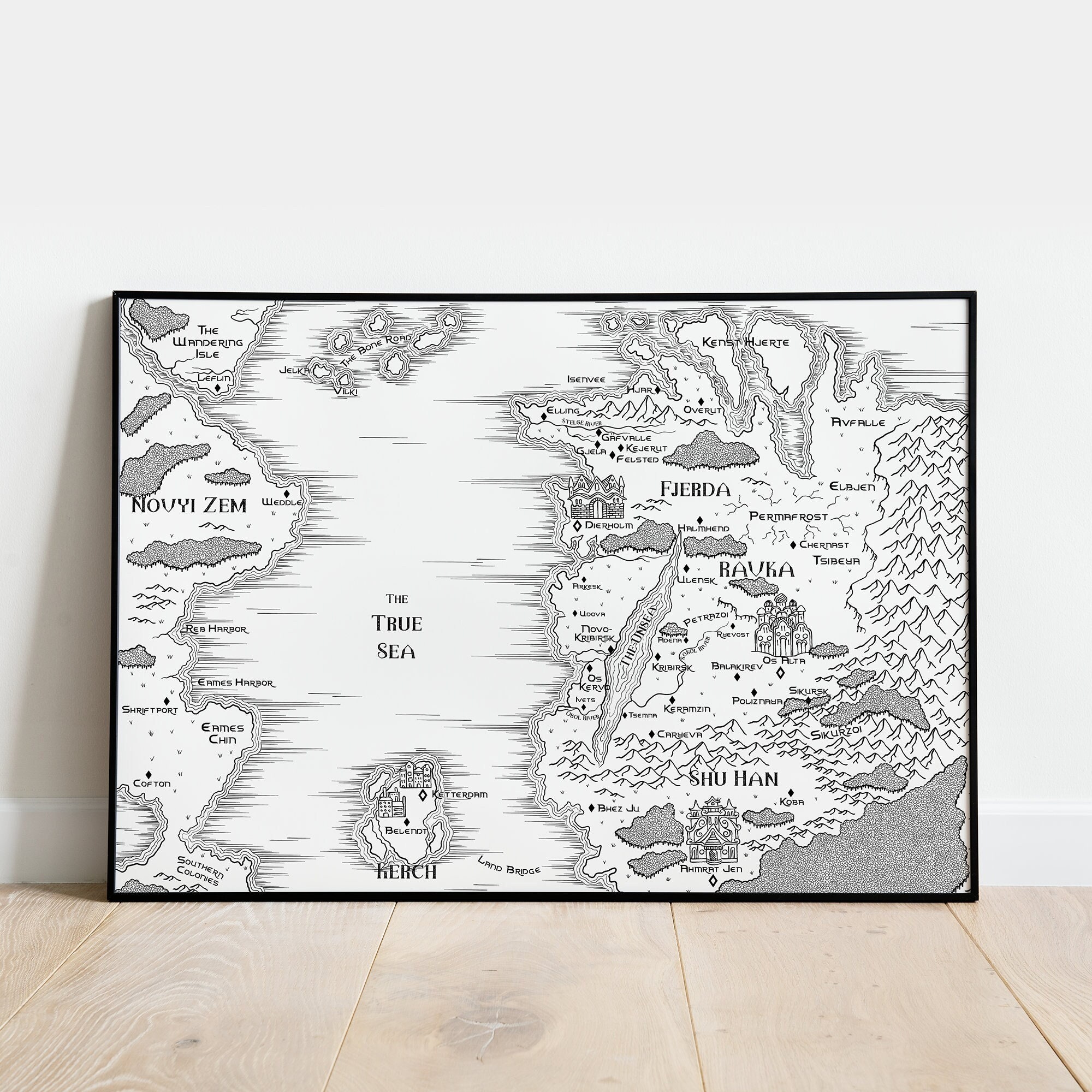 Map of Ravka grishaverse Shadow and Bone - Etsy Singapore