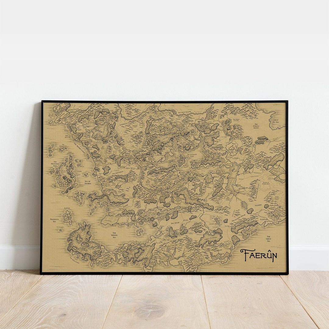 Map of Faerûn - Etsy