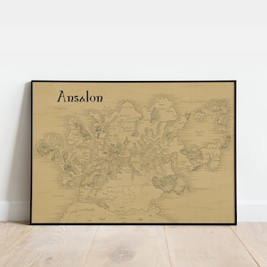 Map of Ansalon: Dragonlance - Etsy UK