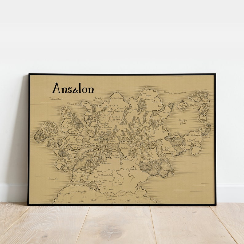 Map of Ansalon: Dragonlance - Etsy UK
