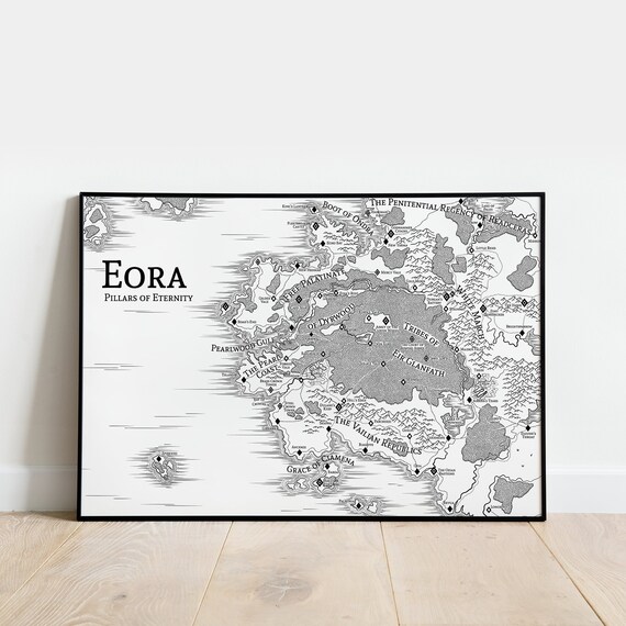Map of Eora: Pillars of Eternity - Etsy Ireland