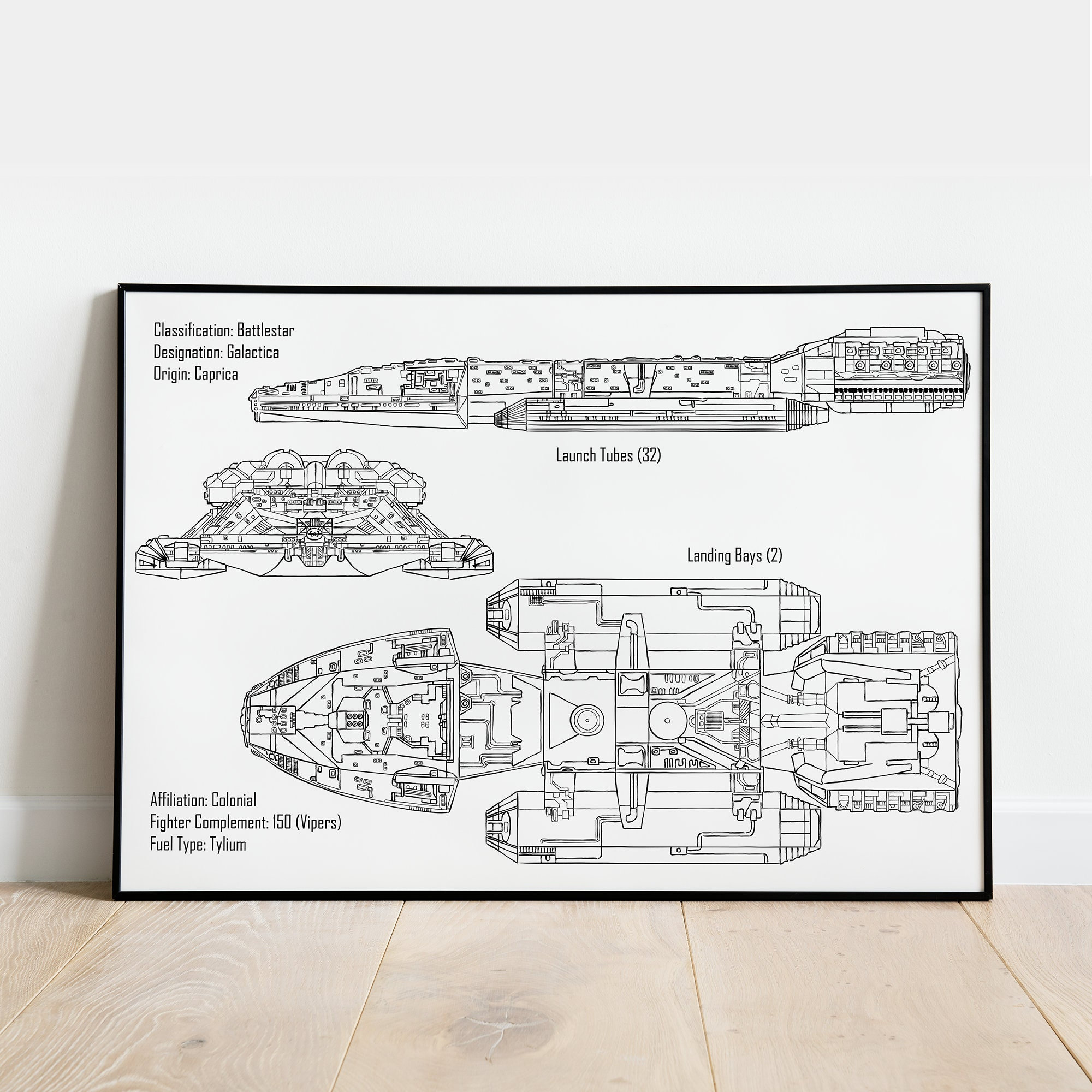 Map of Battlestar Galactica - Etsy UK