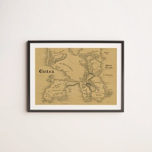 Map of Erilea: Throne of Glass - Etsy