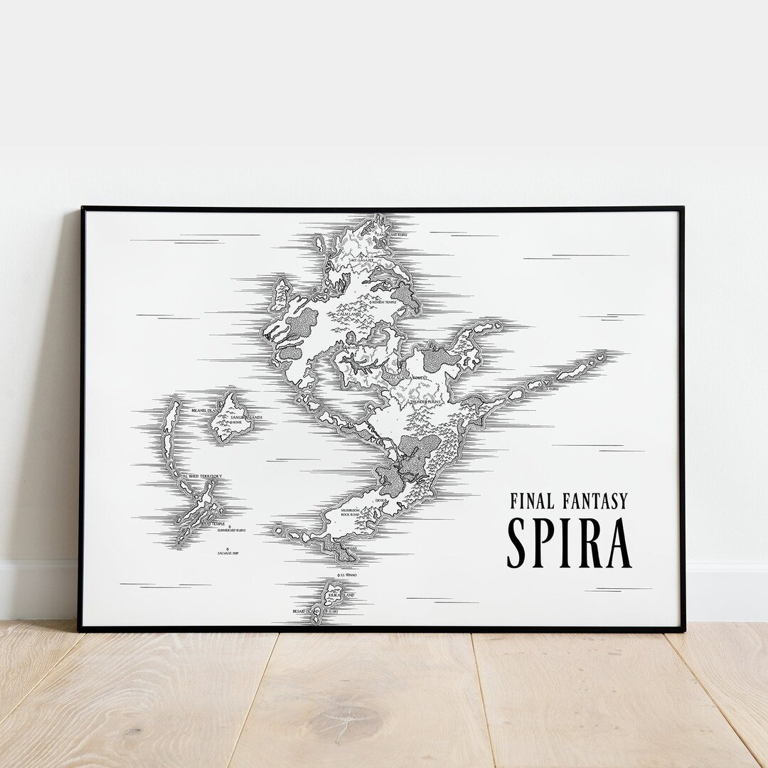 Map of Spira: Final Fantasy X - Etsy