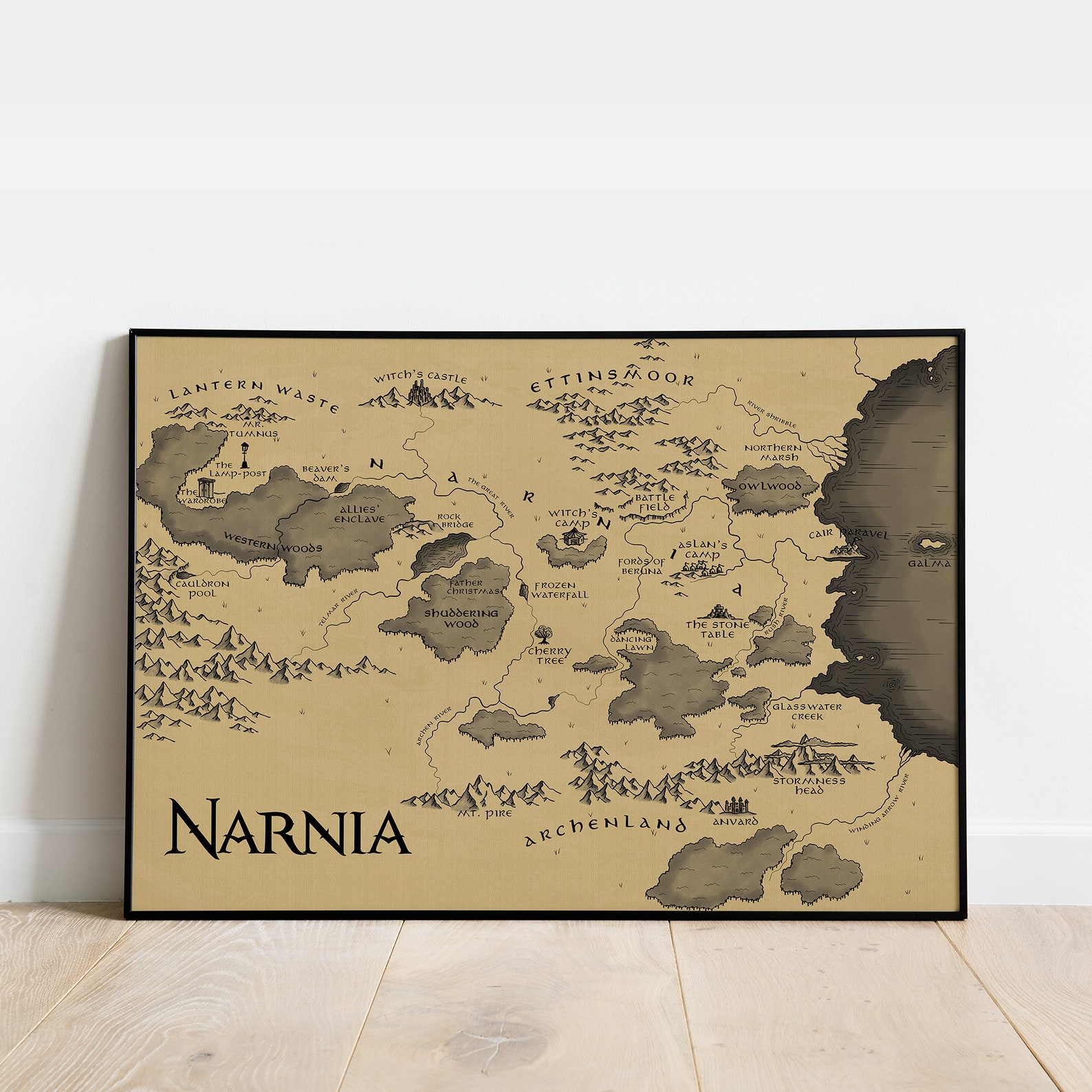 Map of Narnia - Etsy