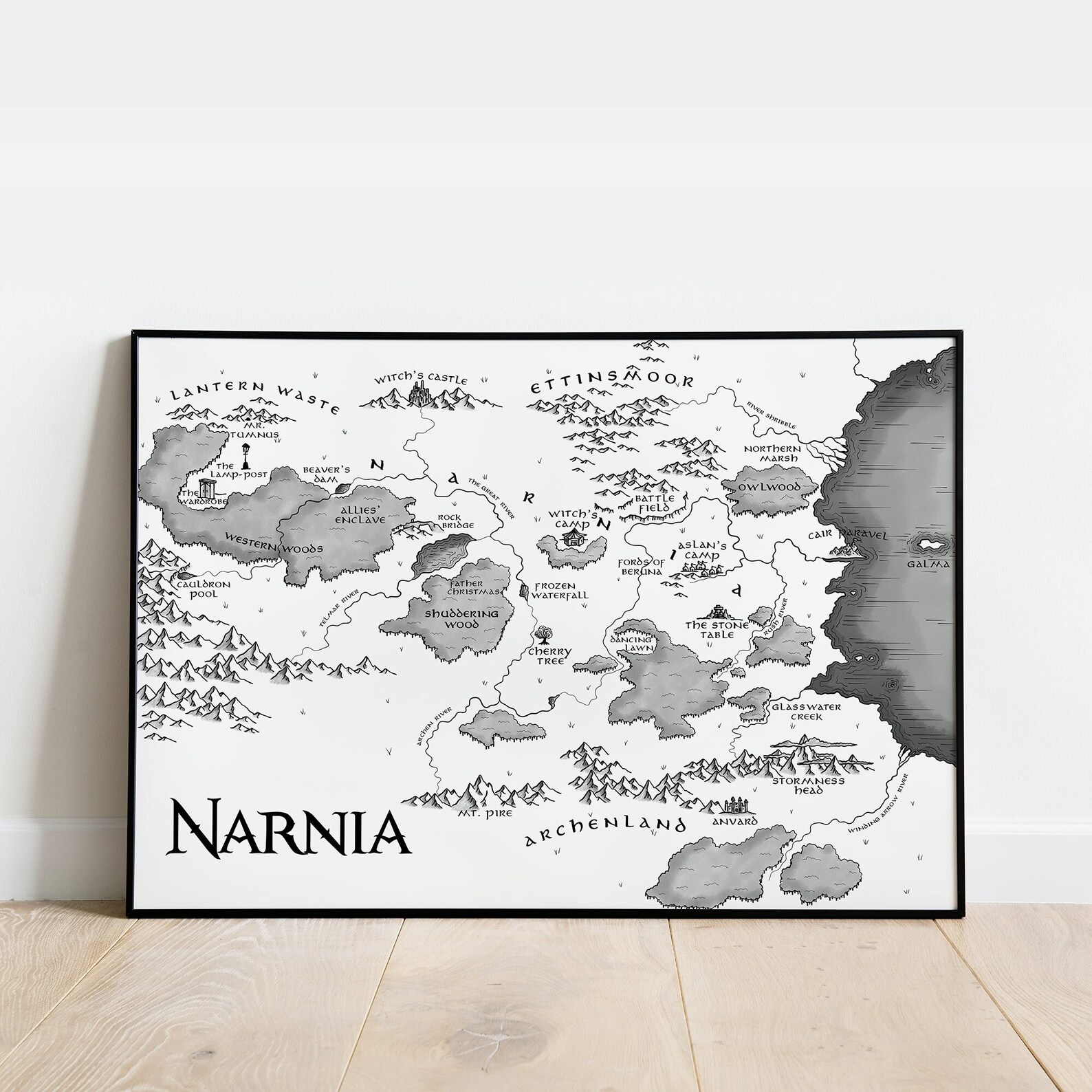 Map of Narnia - Etsy