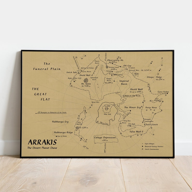 Map of Arrakis: Dune - Etsy