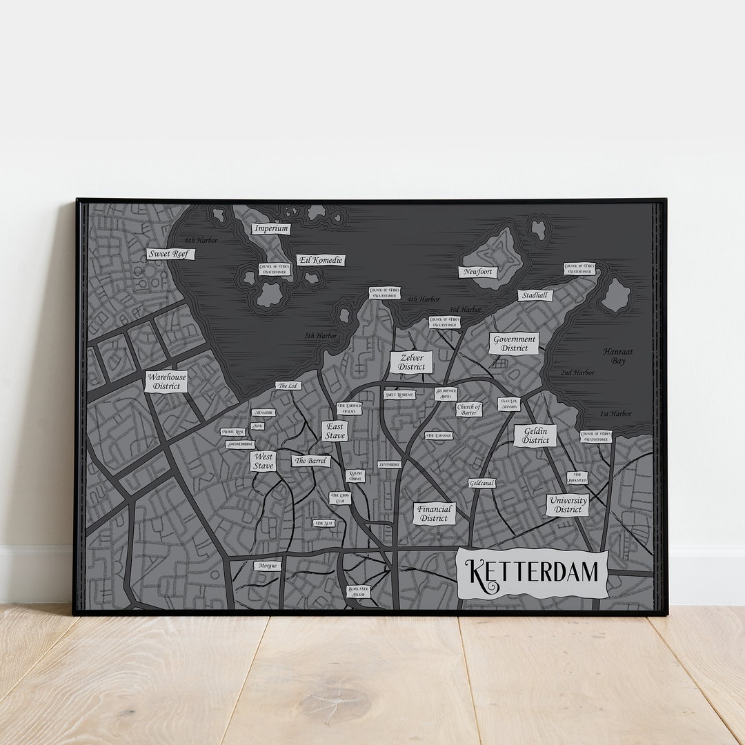 Map of Ketterdam: Six of Crows - Etsy