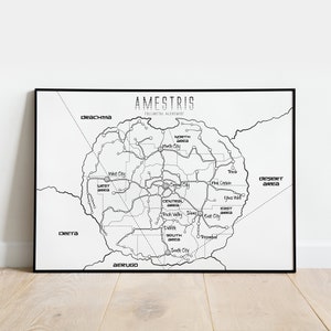 Map of Amestris: Fullmetal Alchemist - Etsy