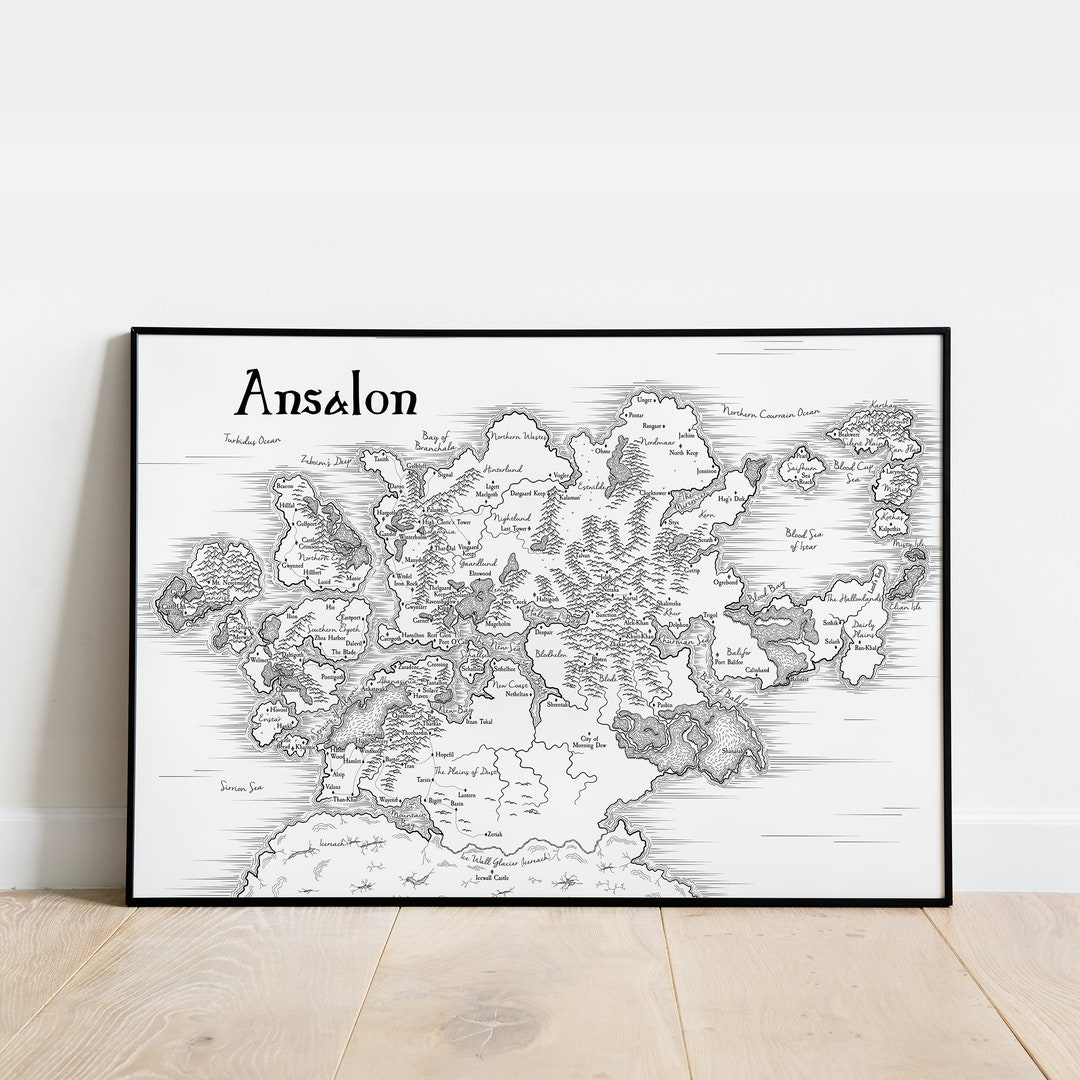 Map of Ansalon: Dragonlance - Etsy