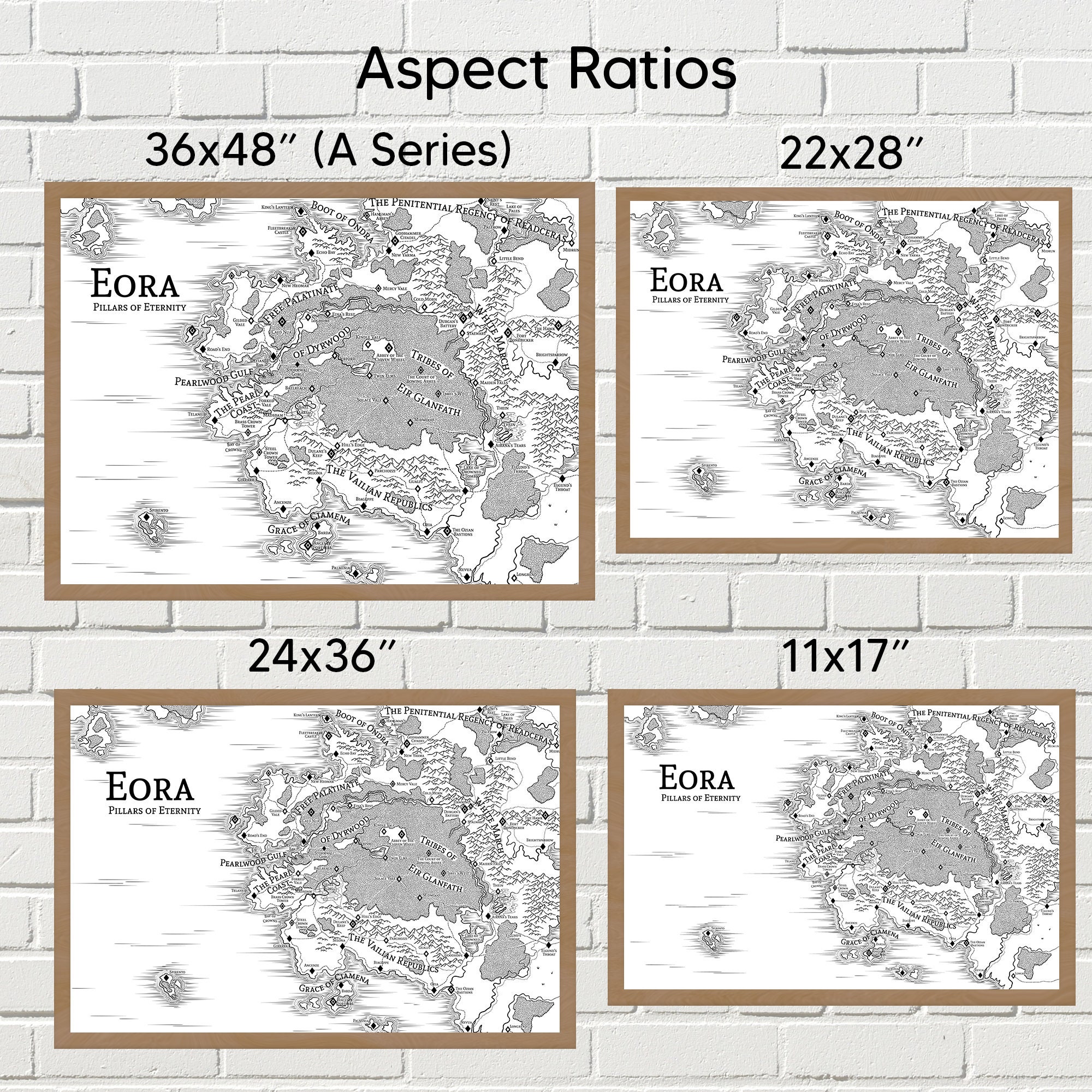 Map of Eora: Pillars of Eternity | Etsy