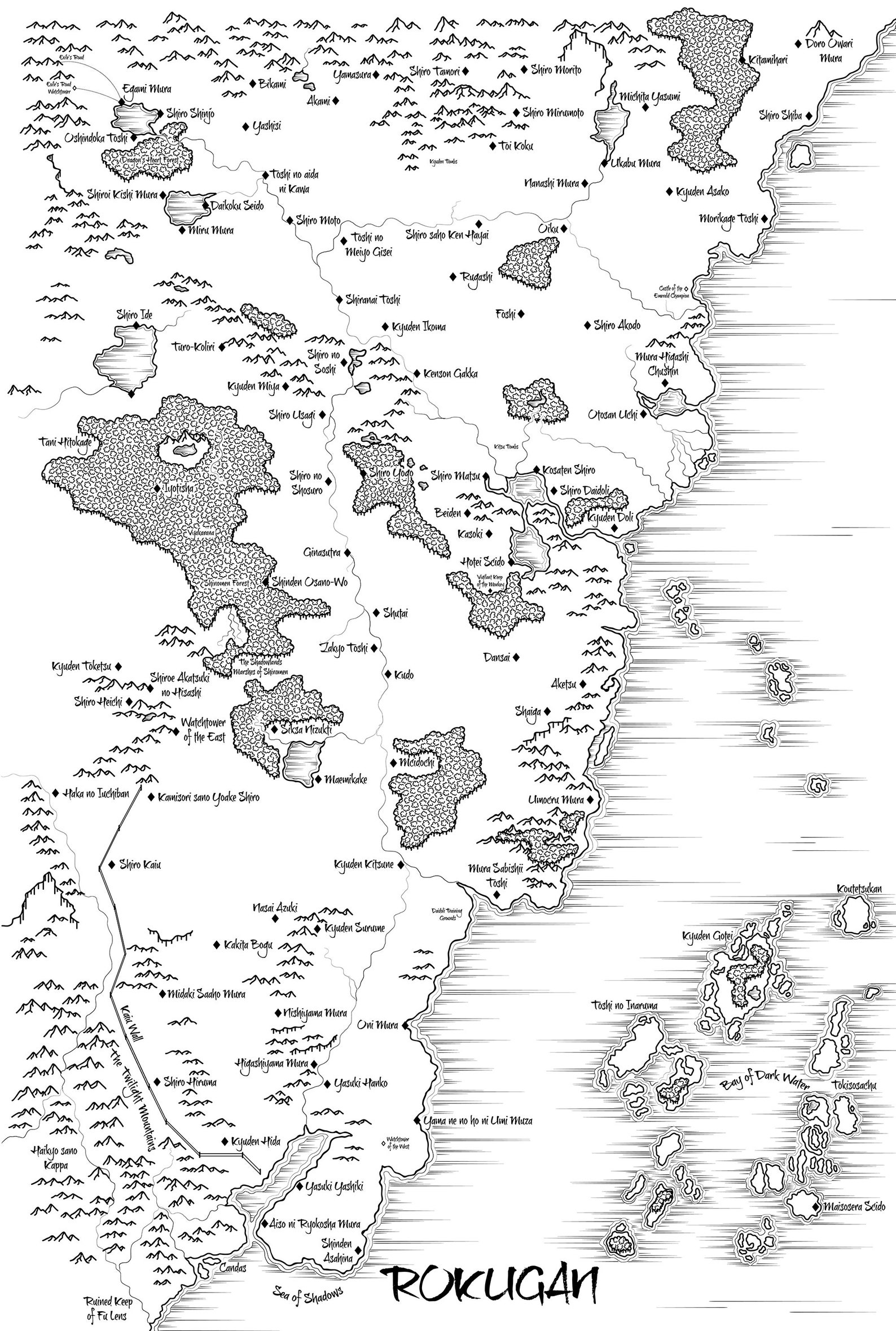 Map of Rokugan legend of the Five Rings | Etsy