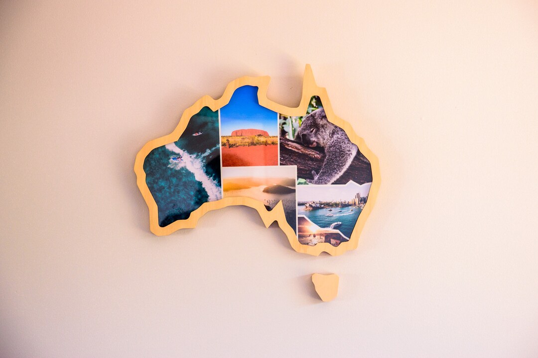 The Mini Australia Frame Unique Freeform Wooden Picture - Etsy