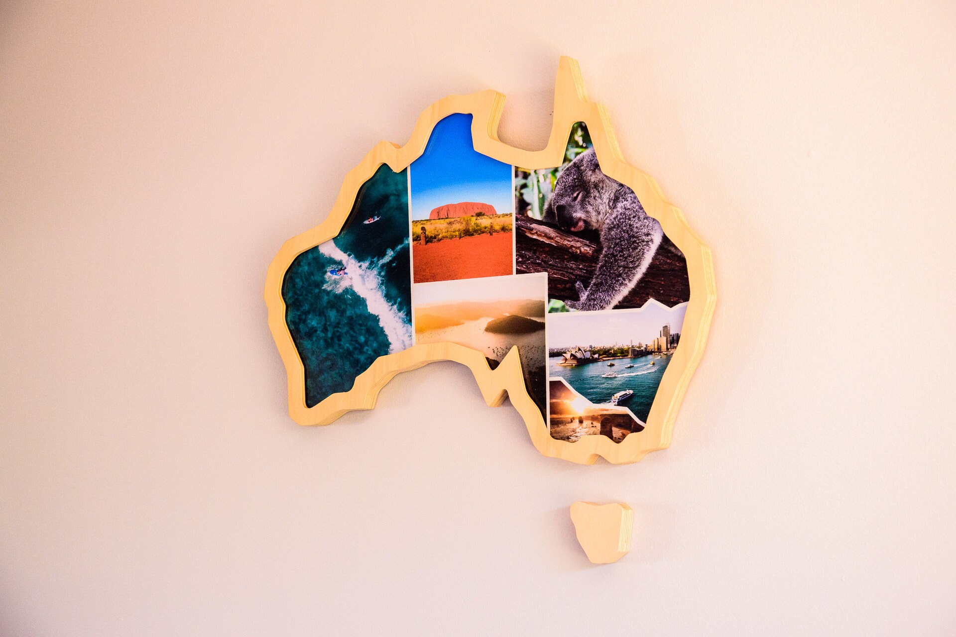 The Mini Australia Frame Unique Freeform Wooden Picture - Etsy