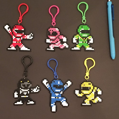 Power Ranger Clips or Magnets Mini Beads Perfect for | Etsy