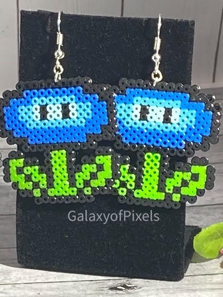 Ice & Fire Flower Mini Perler/artkal Bead Dangle Earrings - Etsy