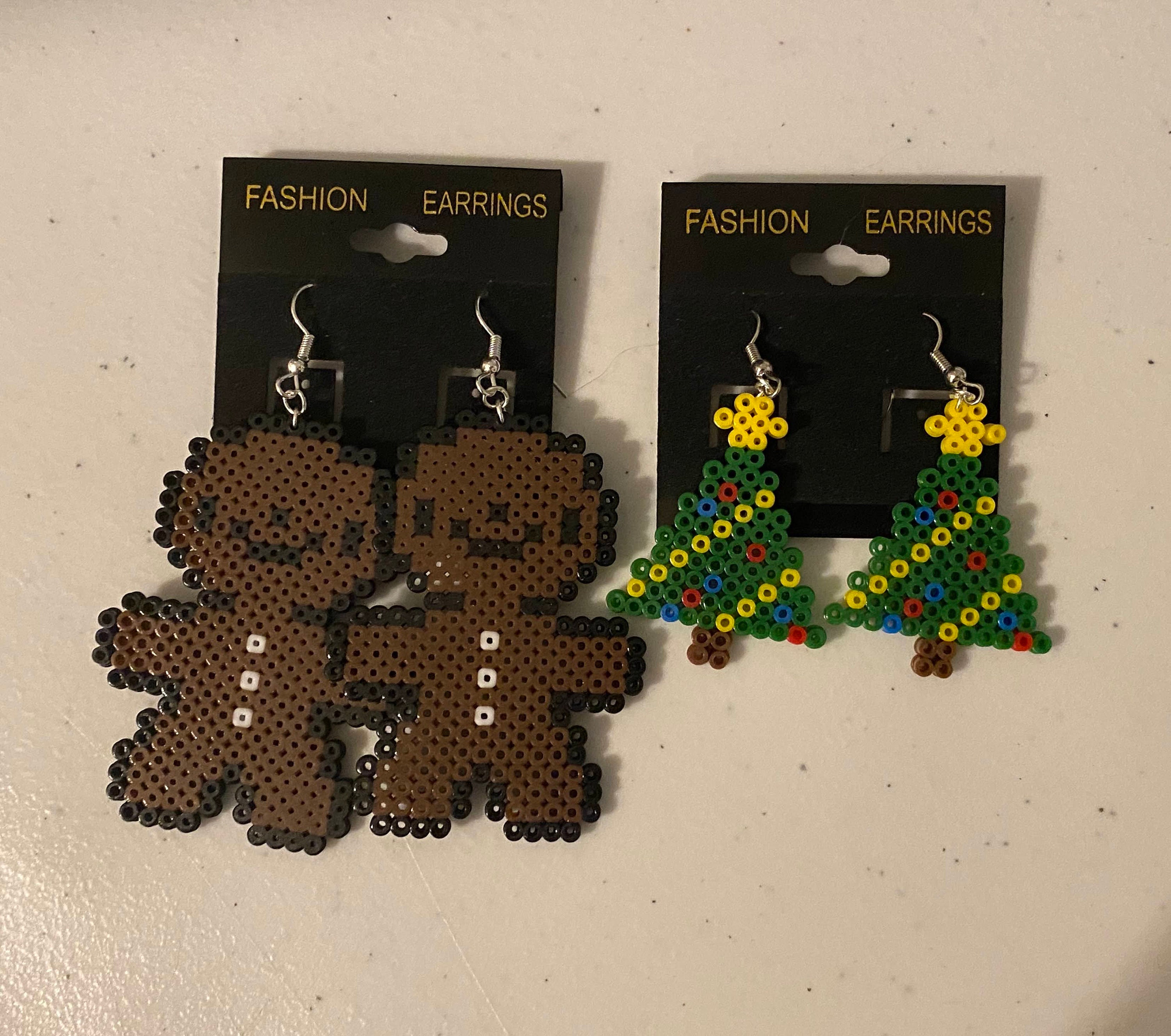 Gingerbread Man and Christmas Tree Mini Perler or Artkal Bead - Etsy UK
