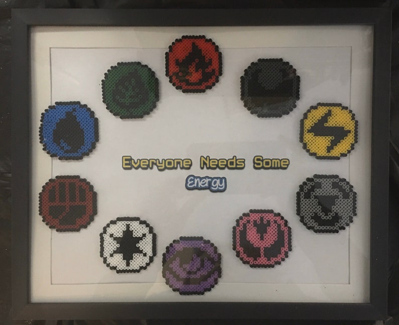 Pokemon Energy Framed Art Everyone Needs Some Energy Pixel | Etsy