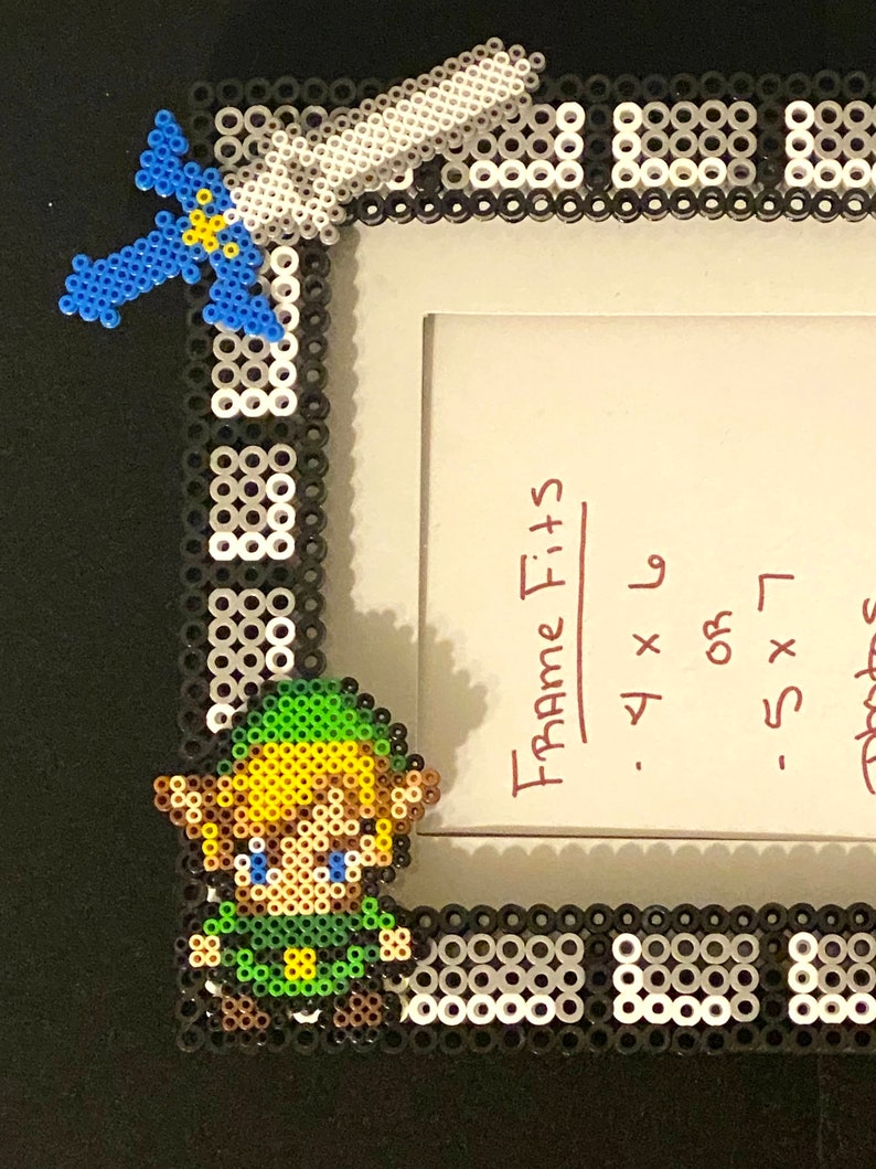 Link and Zelda Inspired Perler Artkal Glass Picture Frame | Etsy