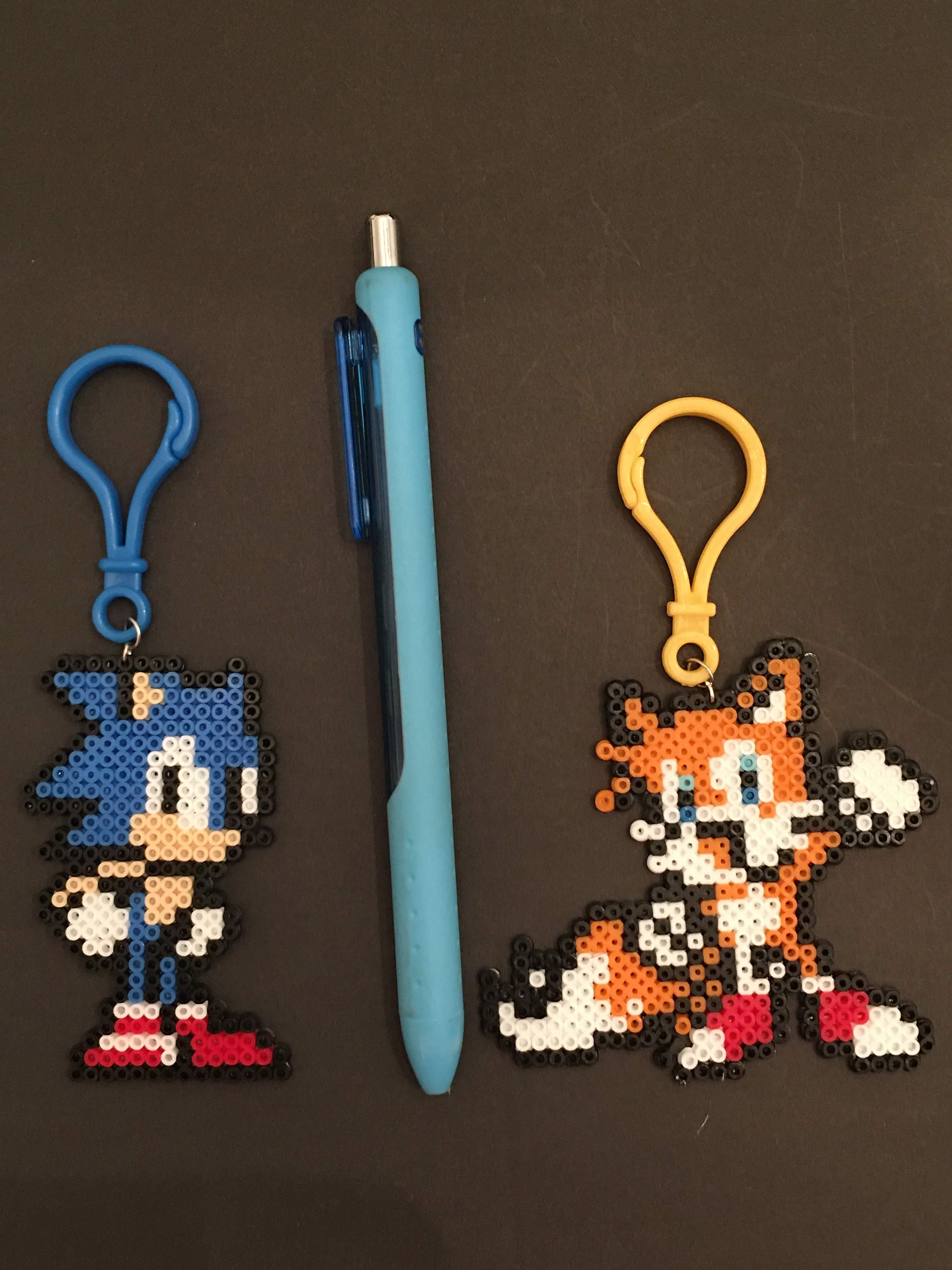 Sonictails Knuckles & Super Sonic Clips or Magnets Perler - Etsy Canada