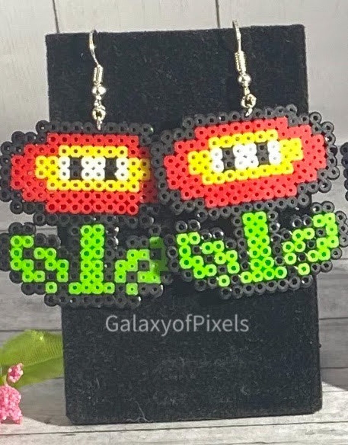 Ice & Fire Flower Mini Perler/artkal Bead Dangle Earrings | Etsy