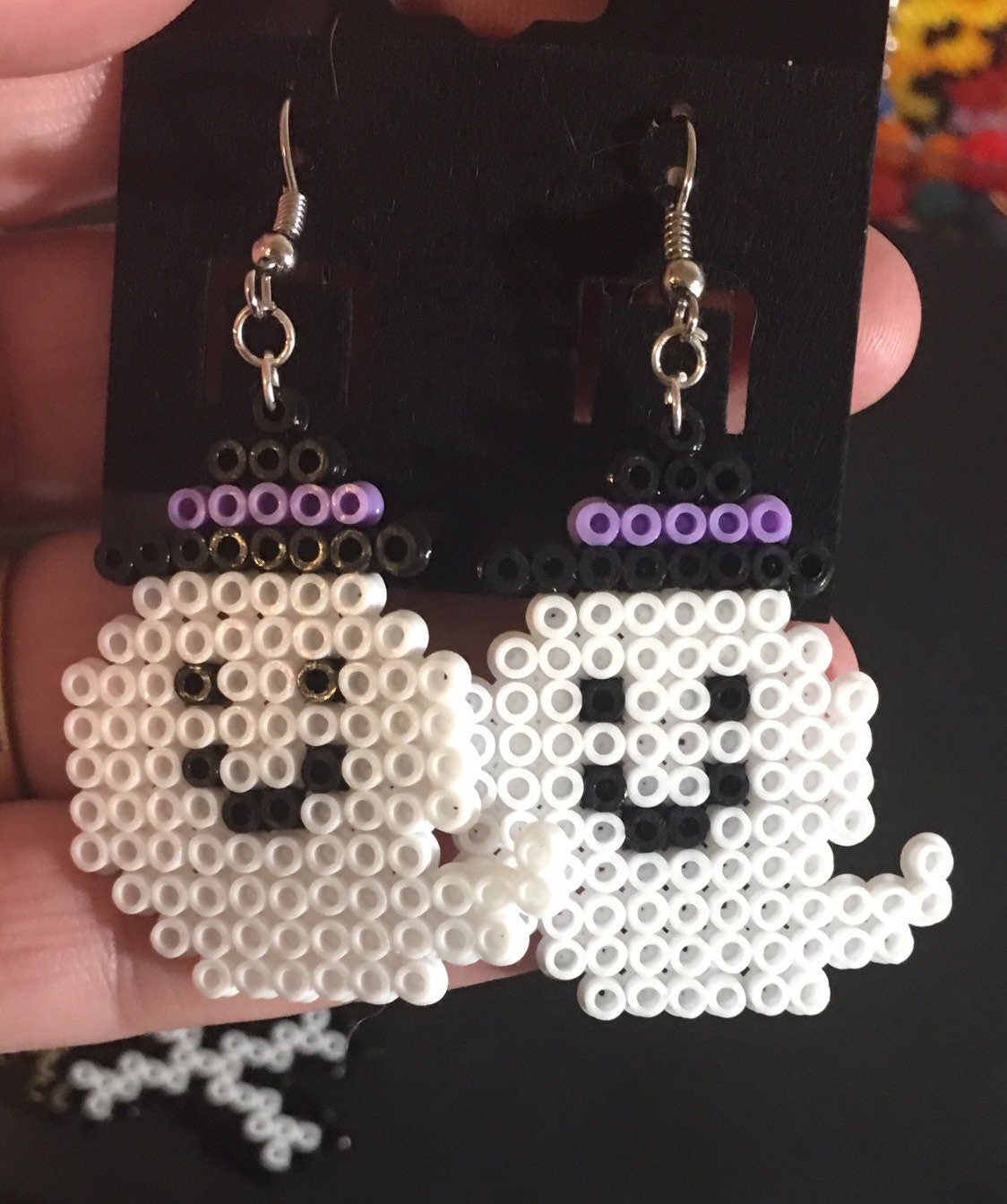 Spooky Fun Halloween Mini Perler/ Artkal Bead Earrings | Etsy