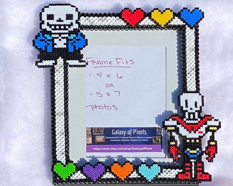 Undertale Perler Inspired Fanart Perler Glass Picture Frame | Etsy