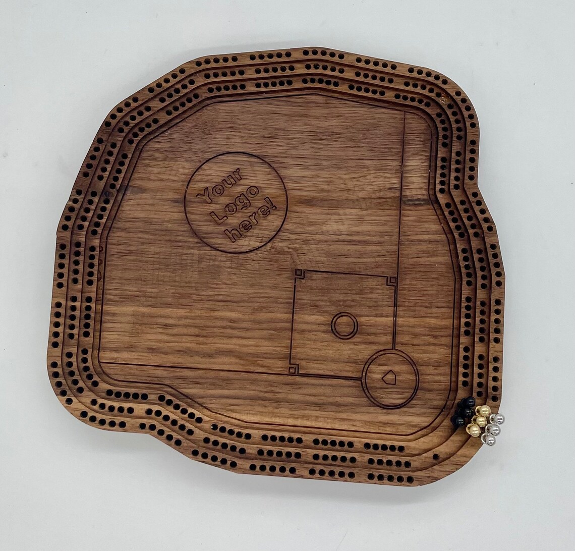 Cribbage Board CNC File - Dxf Svg Ai Pdf - Baseball Cribbage - Stadium ...