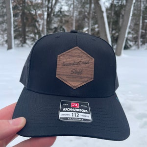 Set of 5 Custom Logo Patches for Hats, Leatherette Patch - Logo Hats ...