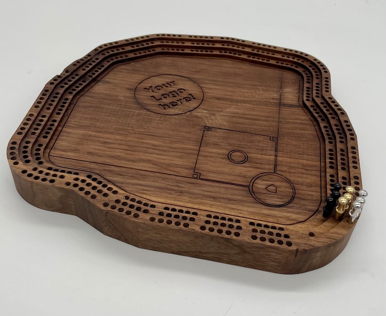 Cribbage Board CNC File - Dxf Svg Ai Pdf - Baseball Cribbage - Stadium ...