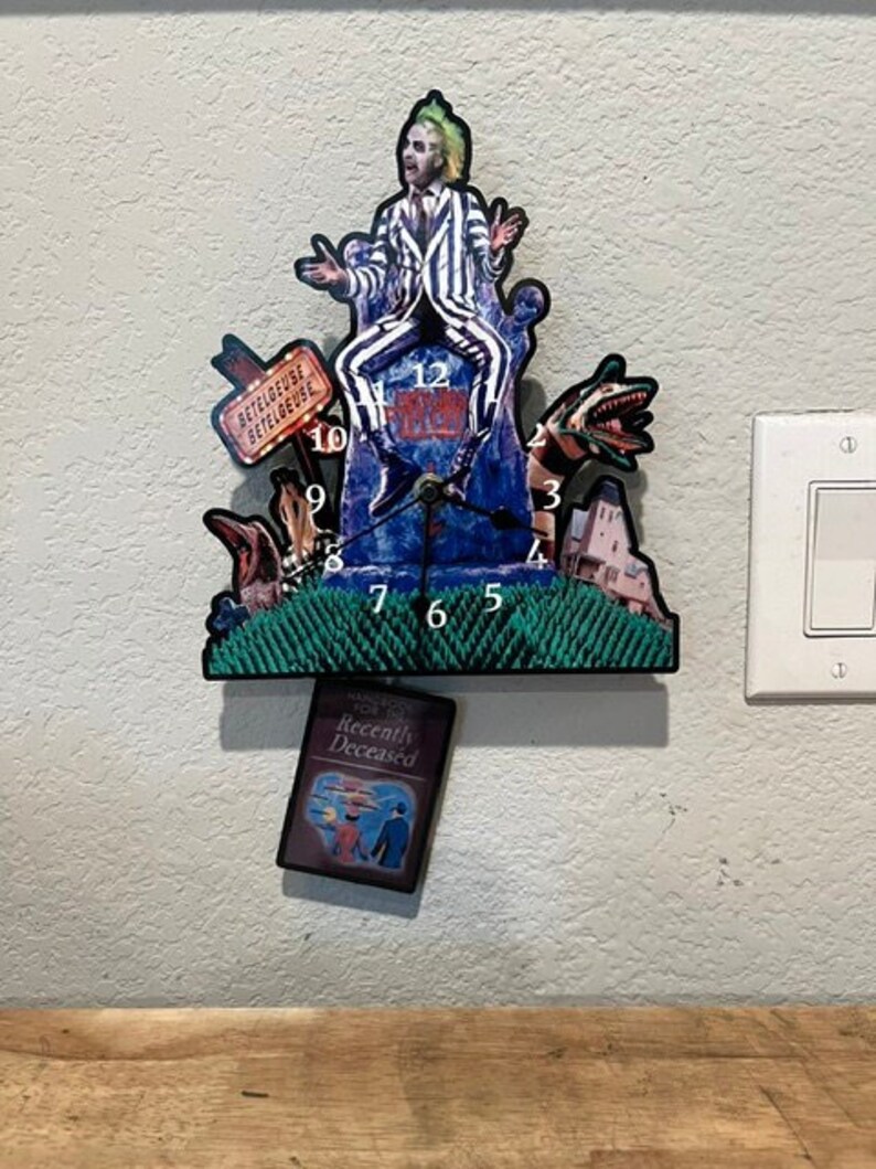 Beetlejuice Wall Clock - Etsy