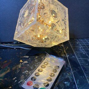 Hellraiser Puzzle Box Laser Engraved Night Light With Stand - Etsy