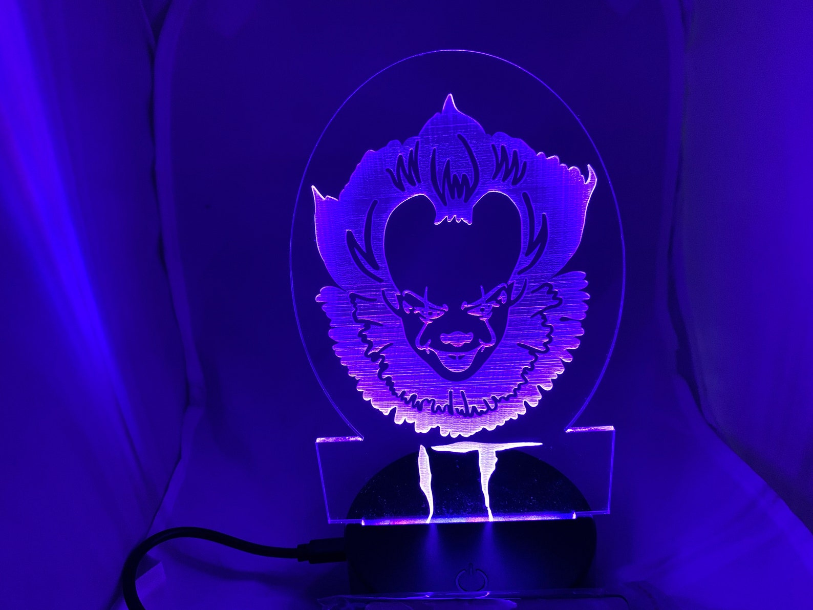 Pennywise Night Light Stephen King It Desk Light - Etsy