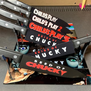 Childs Play Chucky 6 Knife Set With/without Sublimated Stands - Etsy