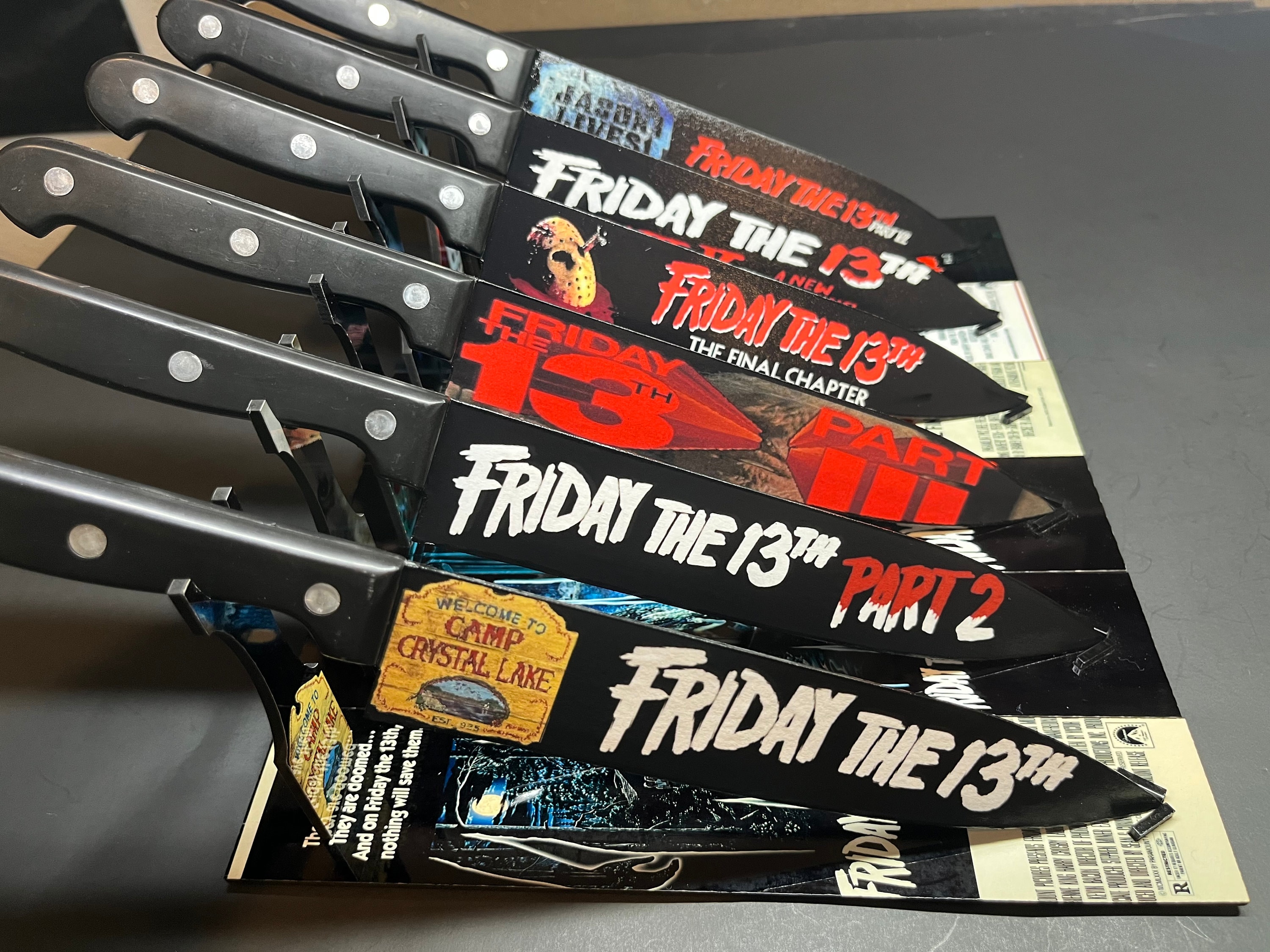 Jason Friday the 13th 1-6 Knife Set With/without Sublimated Stands - Etsy