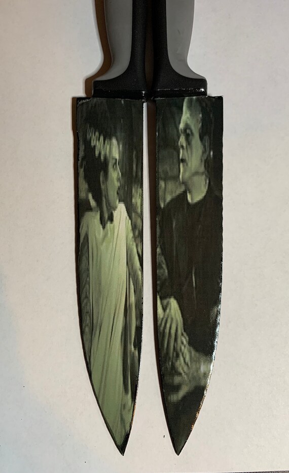 Bride of Frankenstein Horror Kitchen 2 Knife Set | Etsy