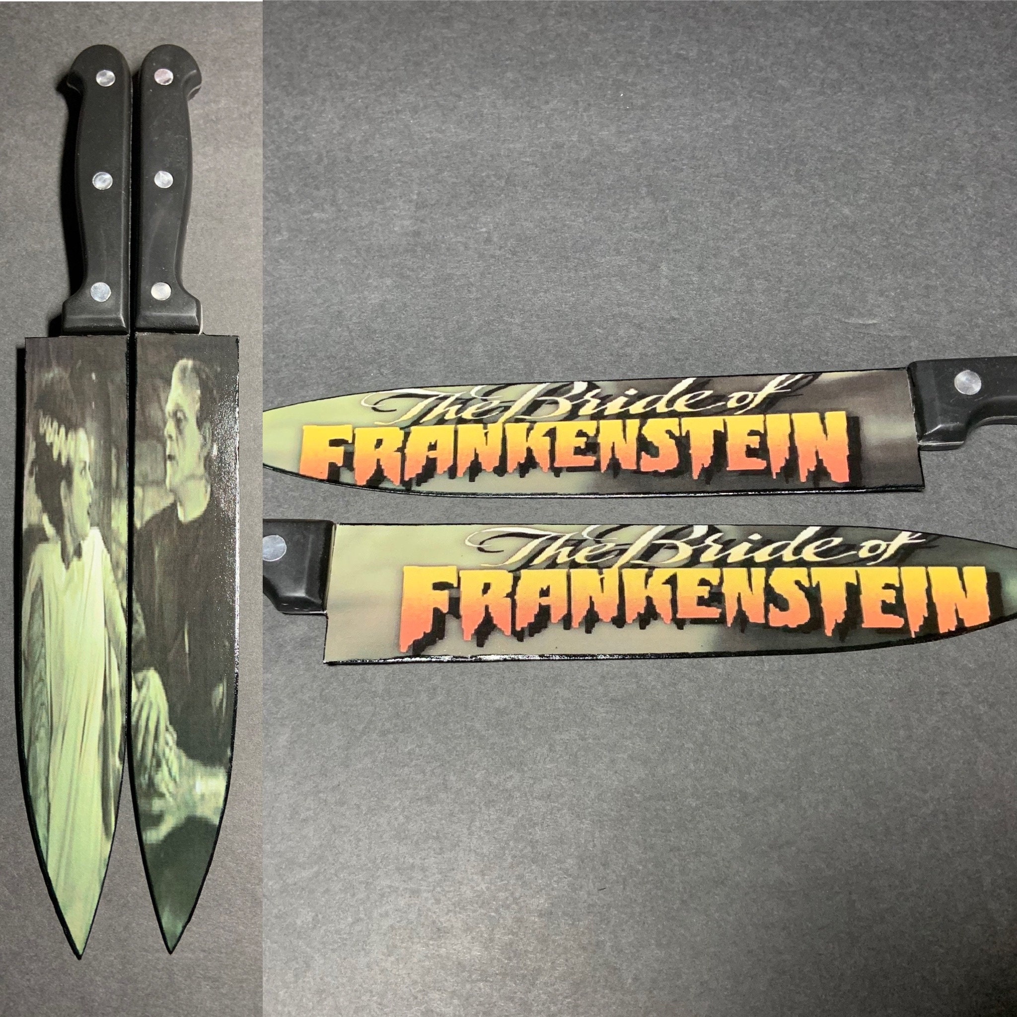 Bride of Frankenstein Horror Kitchen 2 Knife Set With/without Laser ...