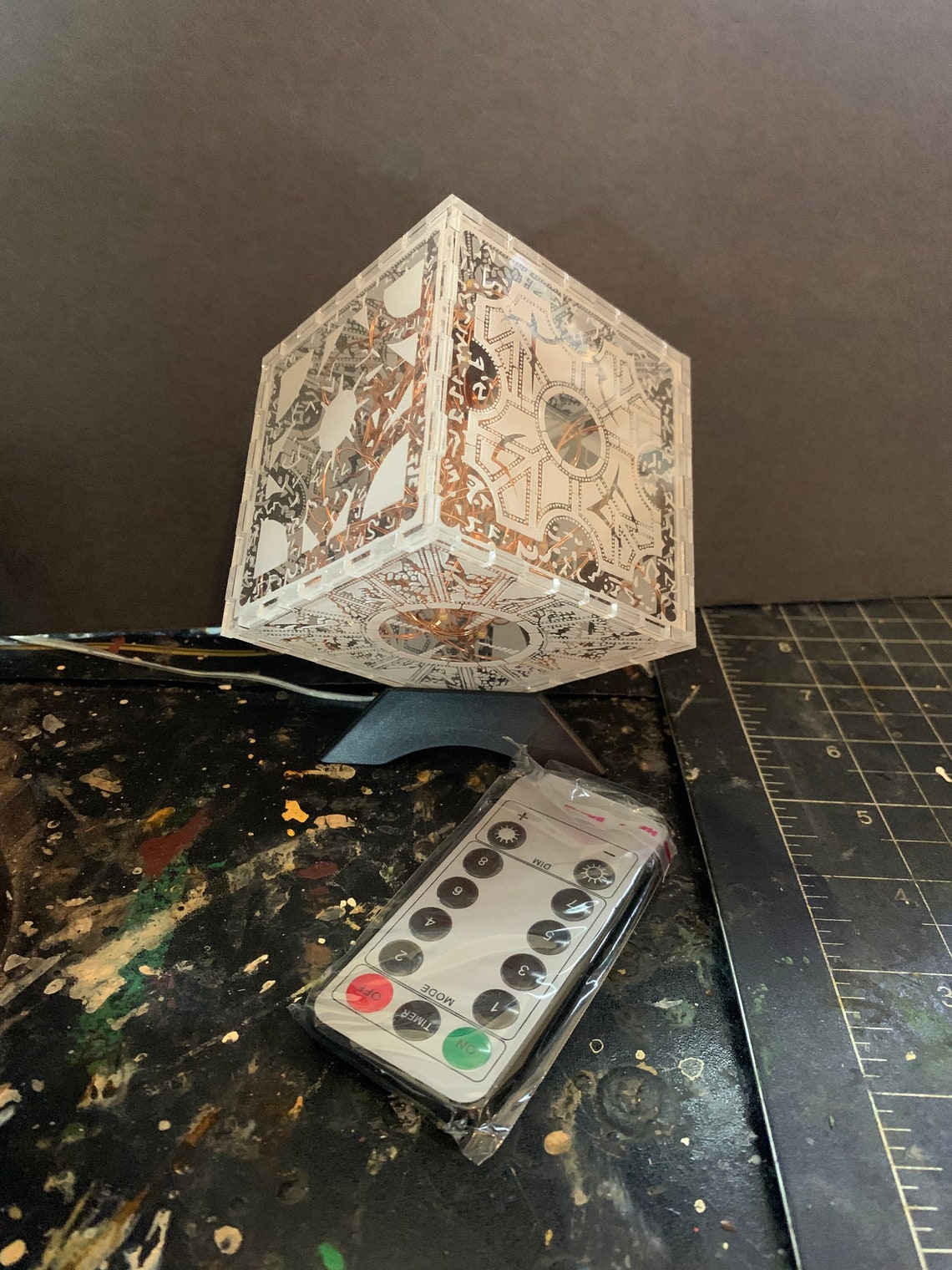 Hellraiser Puzzle Box Laser Engraved Night Light With Stand - Etsy