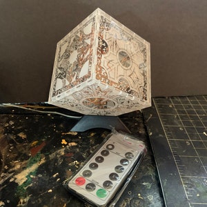 Hellraiser Puzzle Box Laser Engraved Night Light With Stand - Etsy